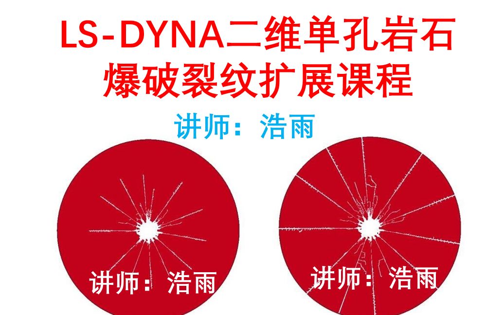 课程：（SCI）LS-DYNA二维岩石单孔爆破_哔哩哔哩_bilibili