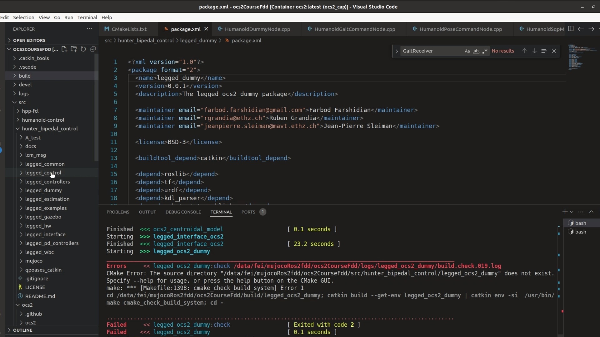ocs2质心动力学MPC+WBC软件调试-人形_哔哩哔哩_bilibili