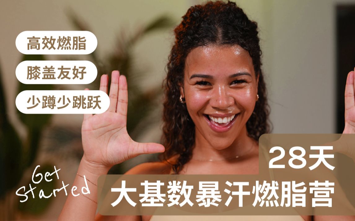 Jo·28天大基数暴汗燃脂营 高效燃脂｜膝盖友好_哔哩哔哩_bilibili