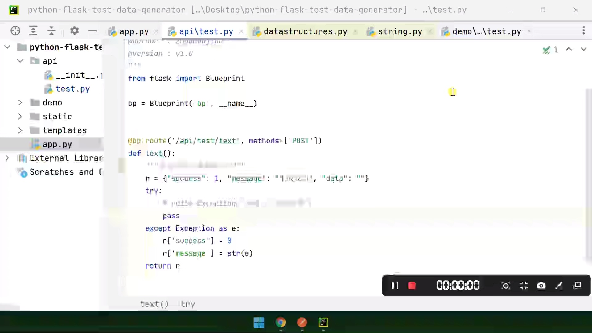 Python Flask 测试数据生成器项目_哔哩哔哩_bilibili