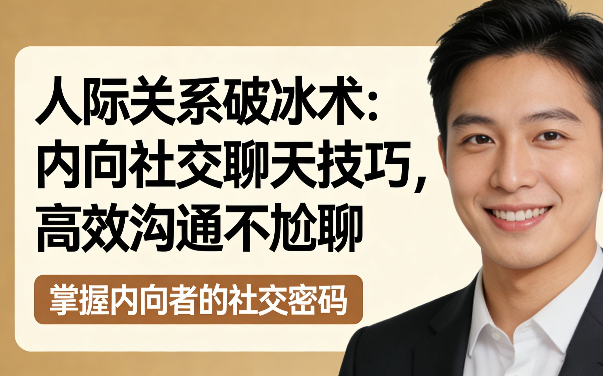 人际关系破冰术：内向社交聊天技巧，高效沟通不尬聊_哔哩哔哩_bilibili