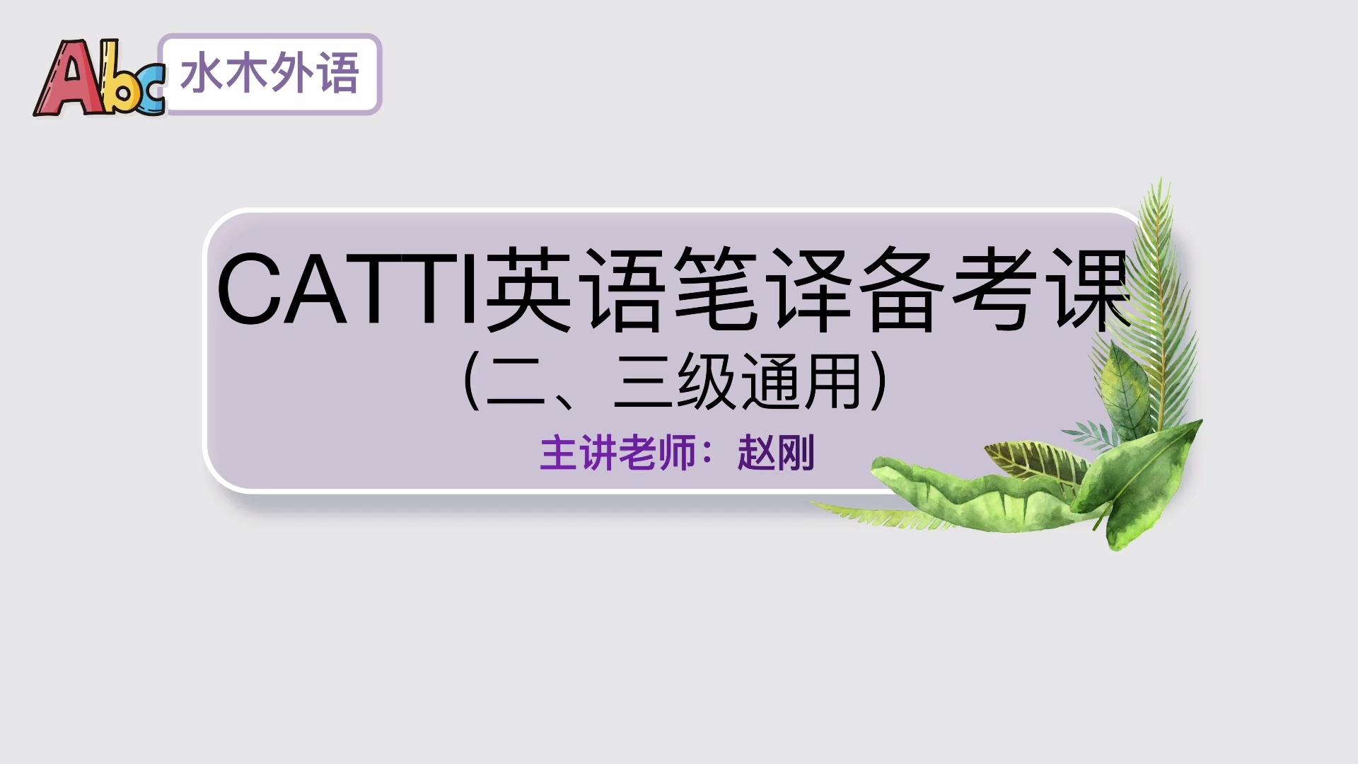 CATTI英语笔译实务备考课（二、三级通用）_哔哩哔哩_bilibili