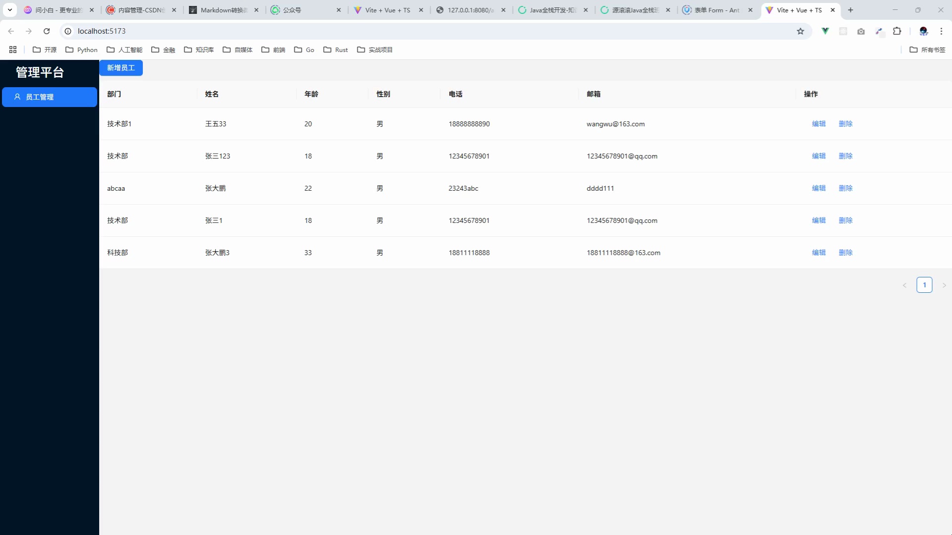 SpringBoot3+Vue3员工管理系统实战_哔哩哔哩_bilibili
