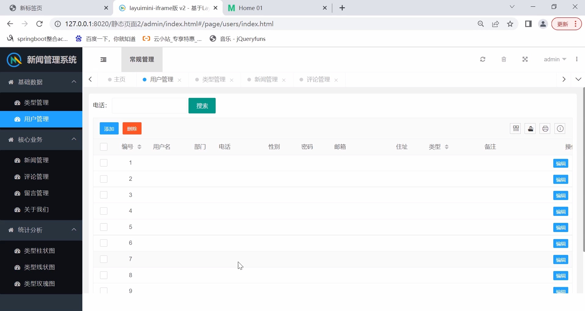 Javaweb新闻管理系统 项目实战哔哩哔哩bilibili 