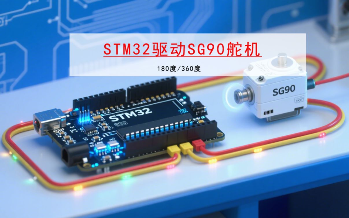 STM32驱动SG90舵机180度/360度程序_哔哩哔哩_bilibili